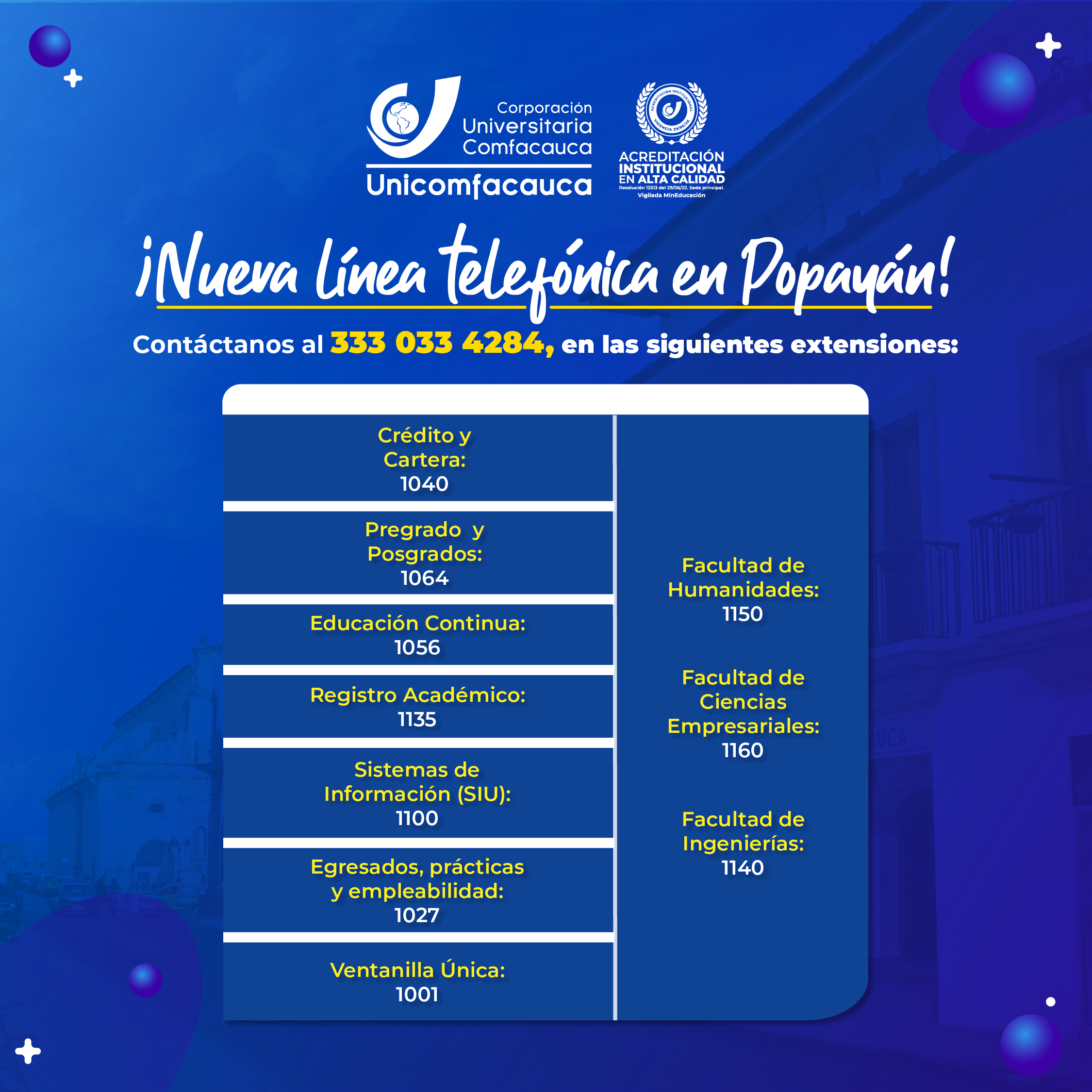 Inicio | UNICOMFACAUCA